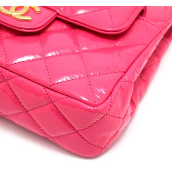 シャネル CHANEL マトラッセ ホーボーバッグ ショルダーバッグ シャイニーラムスキン ピンク シリアルプレート 【66558 ...