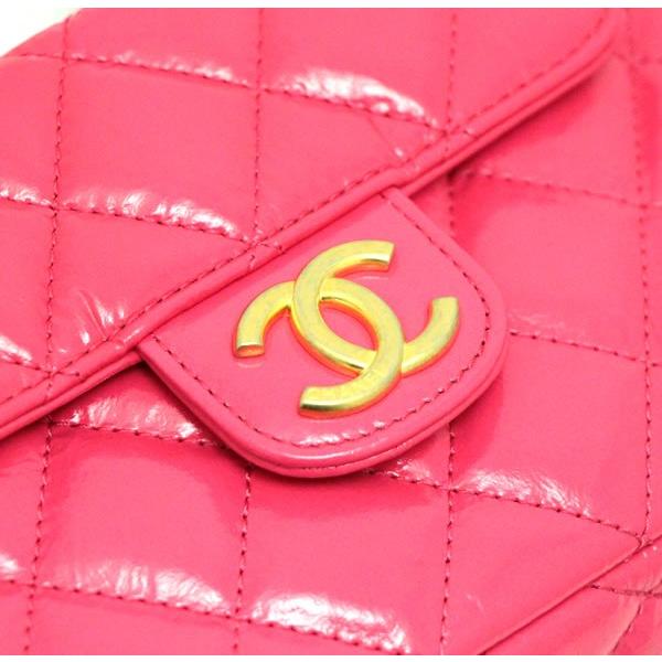 シャネル CHANEL マトラッセ ホーボーバッグ ショルダーバッグ シャイニーラムスキン ピンク シリアルプレート 【66558 ...