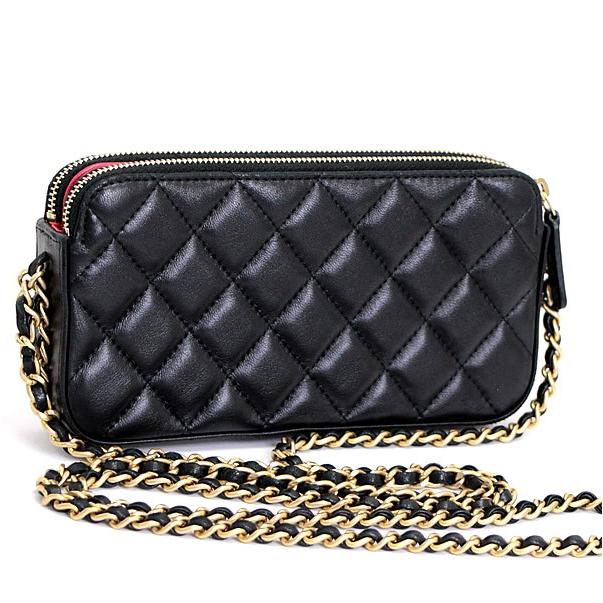 シャネル CHANEL アラウンドチェーンウォレット スマホケース ラム 黒 30番 【66598】 : 66598 : atlantis ...