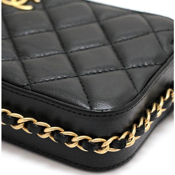 シャネル CHANEL アラウンドチェーンウォレット スマホケース ラム 黒 30番 【66598】 : atlantis - 通販 ...