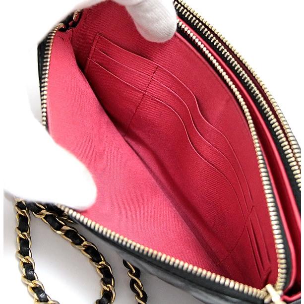 シャネル CHANEL アラウンドチェーンウォレット スマホケース ラム 黒 30番 【66598】 : 66598 : atlantis ...