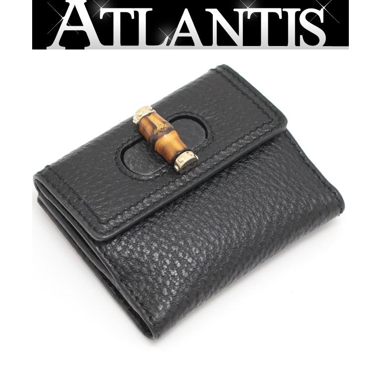 グッチ GUCCI バンブー 二つ折り財布 コンパクトウォレット レザー 黒 【66977】 : atlantis - 通販 - Yahoo ...