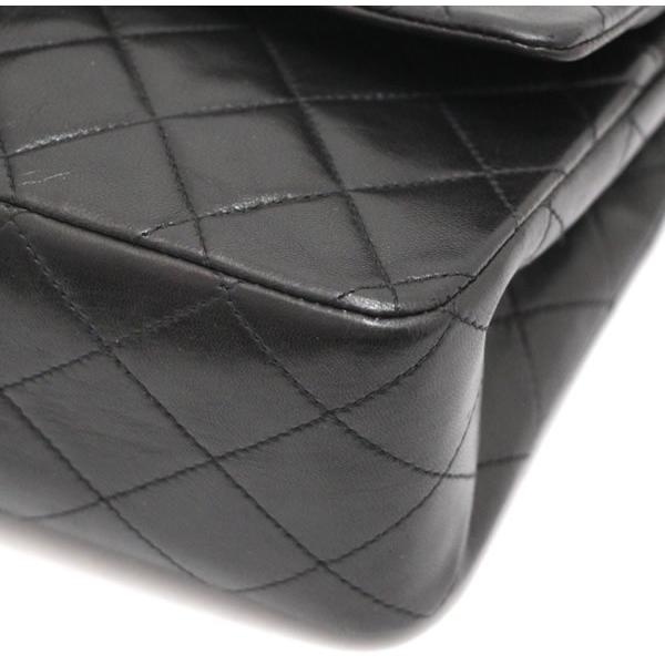 シャネル CHANEL マトラッセ25 Wフラップ チェーンショルダーバッグ ラム 黒 G金具 【67015】 : 67015 ...