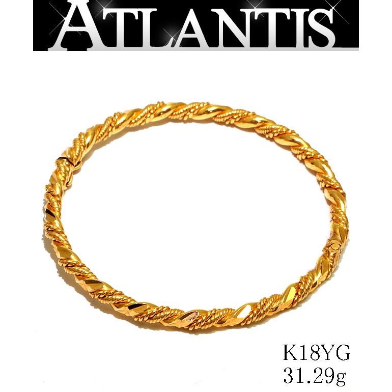 地金 K18 ブレスレット 約17.5cm 31.29g 【67882】 : 67882 : atlantis - 通販 - Yahoo!ショッピング