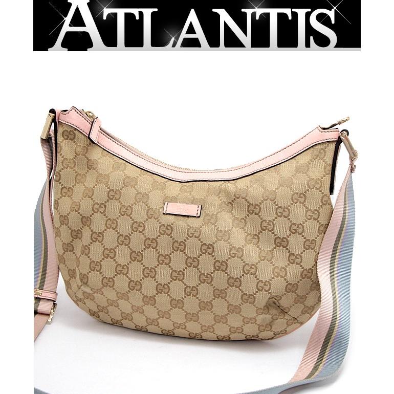 グッチ GUCCI ショルダーバッグ GGキャンバス レザー ベージュ×ピンク 181092 【67925】 : atlantis - 通販 ...