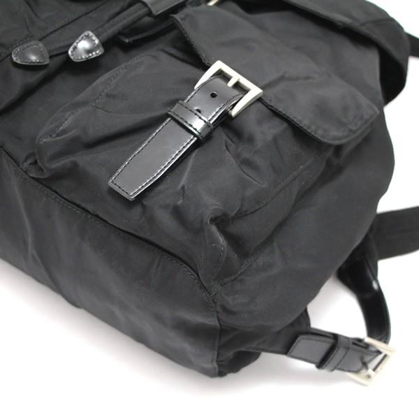 美品 プラダ PRADA 三角ロゴ リュックサック バックパック Wポケット ナイロン 黒 【67947】 : atlantis - 通販 ...