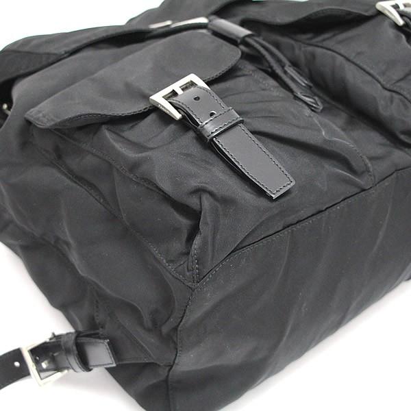 美品 プラダ PRADA 三角ロゴ リュックサック バックパック Wポケット ナイロン 黒 【67947】 : atlantis - 通販 ...