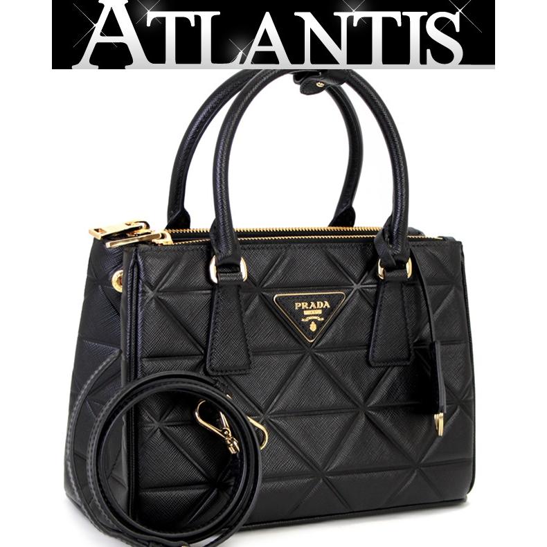 極美品 プラダ PRADA ガレリア スモール 三角ロゴ 2WAYバッグ レザー 黒 【68973】 : 68973 : atlantis - 通販 - Yahoo!ショッピング