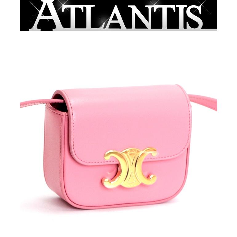 セリーヌ CELINE ミニトリオンフ ミニクロード ショルダーバッグ レザー ピンク 【69335】 : atlantis - 通販 ...