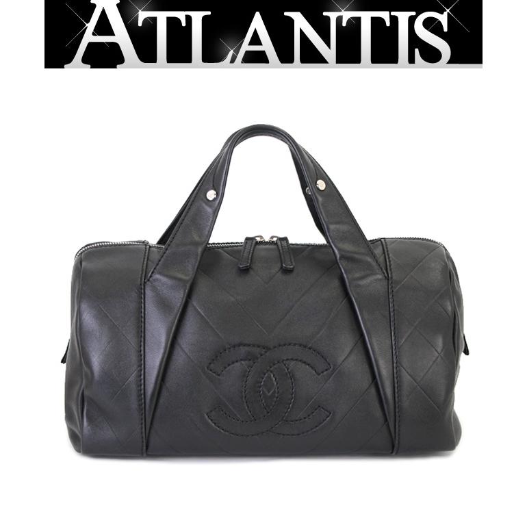 シャネル CHANEL Vステッチ ボストンバッグ レザー 黒 【69503】 : atlantis - 通販 - Yahoo!ショッピング