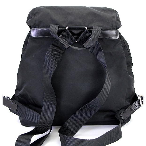 プラダ PRADA 三角ロゴ リュックサック バックパック Wポケット ナイロン 黒 BZ2811 【69669】 : atlantis ...