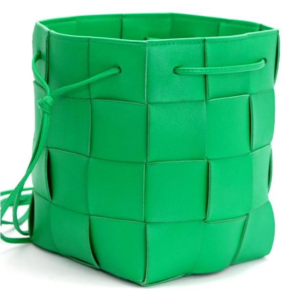 ボッテガ ヴェネタ BOTTEGA VENETA カセット バケットショルダーバッグ レザー パラキート 【69900】 : atlantis ...