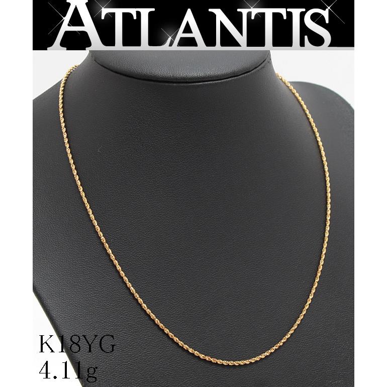 ツイストデザイン ネックレス K18 ゴールド 約40cm 約4.11g 【70322】 : atlantis - 通販 - Yahoo!ショッピング