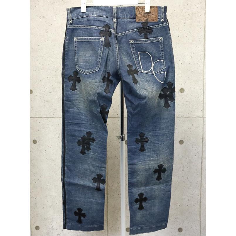 CHROME HEARTS 銀座店 クロムハーツ ドルチェ＆ガッバーナ クロスパッチ デニムパンツ size:M~L程度 ブルー系 94207 : atlantis - 通販 - Yahoo ...
