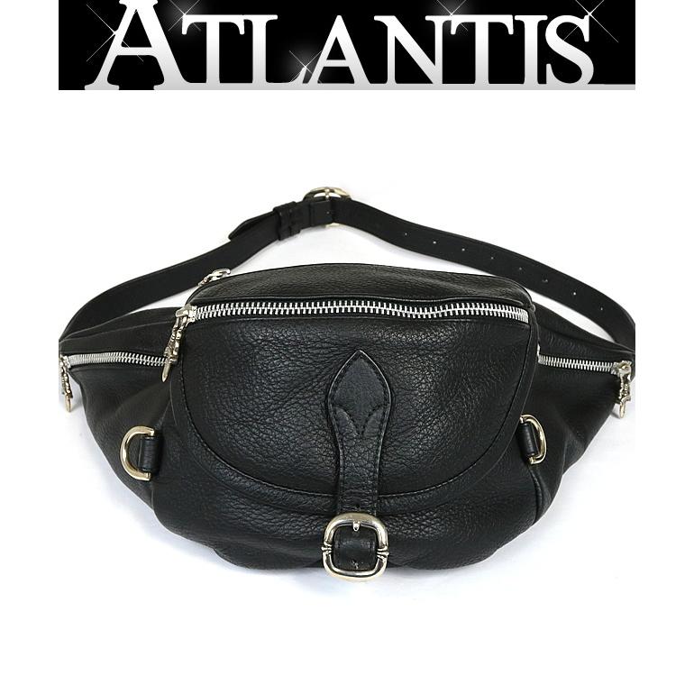 CHROME HEARTS 銀座店 クロムハーツ インボイス付き 美品 スナットパック ラージ レザー SV925 黒 94930 ...