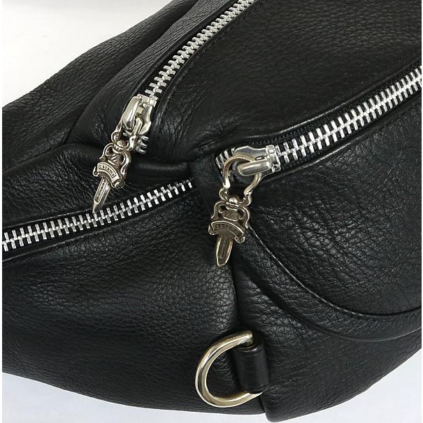 CHROME HEARTS 銀座店 クロムハーツ インボイス付き 美品 スナットパック ラージ レザー SV925 黒 94930 ...