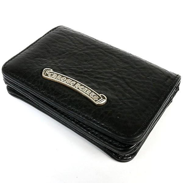CHROME HEARTS 銀座店 クロムハーツ 3ポケットカードケース 名刺入れ レザー SV925 黒 95089 : 95089 ...