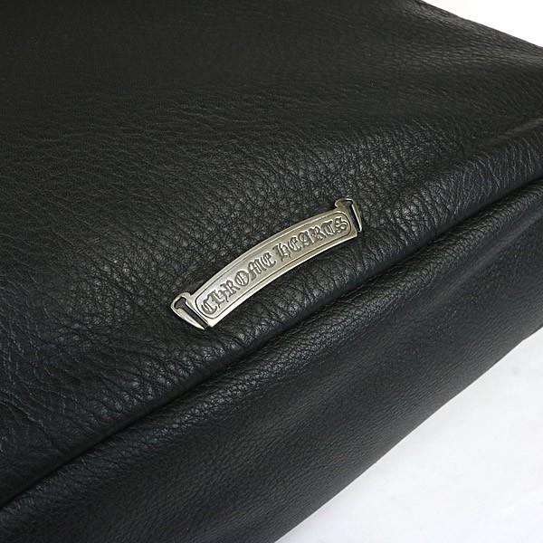 CHROME HEARTS 銀座店 クロムハーツ 美品 インボイス付き メールバッグ セメタリークロスパッチ メンズ レザー SV925 黒 ...