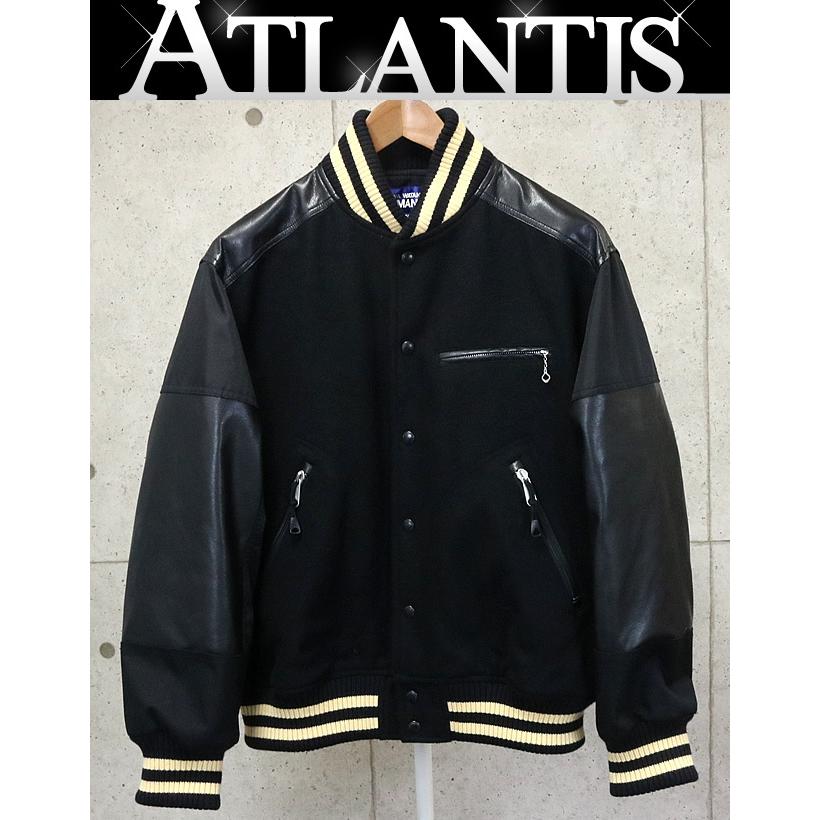 JUNYA WATANABE MAN 銀座店 ジュンヤワタナベMAN SALE ウールメルトン×フェイクレザー スタジャン 23AW size ...