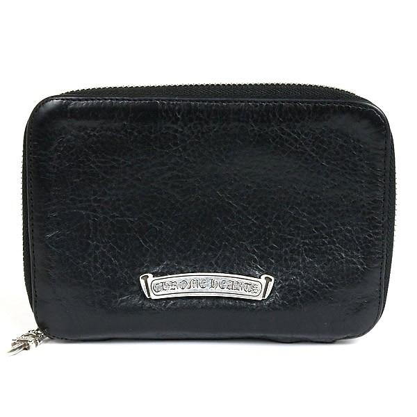 CHROME HEARTS 銀座店 クロムハーツ インボイス付き スモールCHクロス バンクローバー ウォレット 財布 メンズ SV925 黒 ...