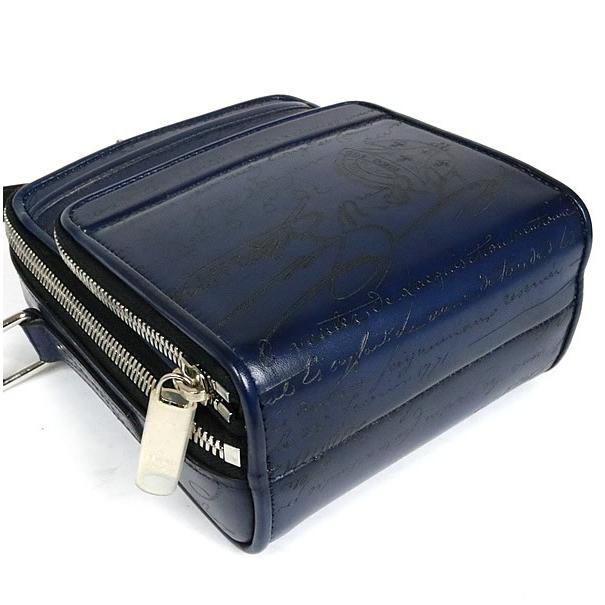 Berluti 銀座店 新品 ベルルッティ SPオーダー マイルズ カリグラフィ ショルダーバッグ ブルー 96119 : atlantis ...