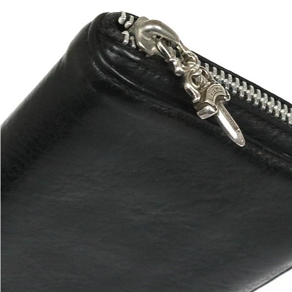 CHROME HEARTS 銀座店 クロムハーツ REC F ZIP #2 プレーン ラウンドファスナー ウォレット 長財布 メンズ レザー ...