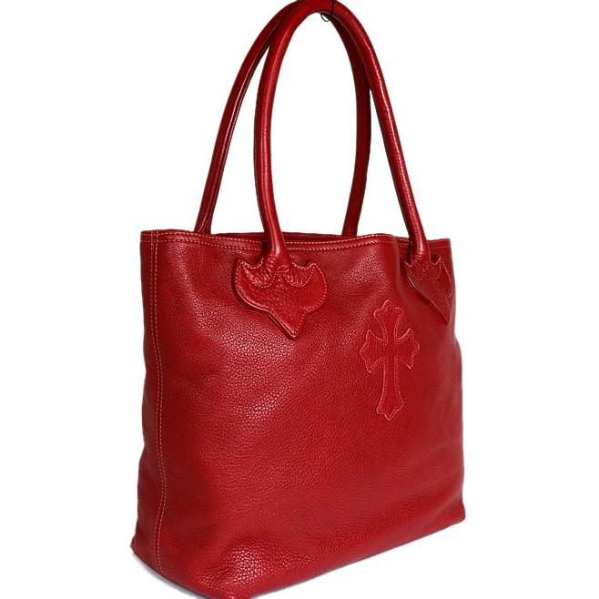 CHROME HEARTS 銀座店 クロムハーツ 美品 FSトート バッグ レザー メンズ シルバー SV925 赤 96950 : ...