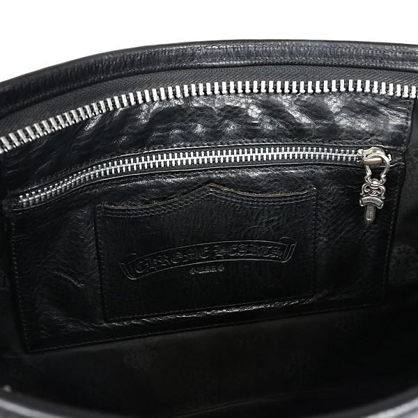 CHROME HEARTS 銀座店 クロムハーツ インボイス付き FLAT MED PLANE フラットポーチ クラッチバッグ レザー メンズ ...