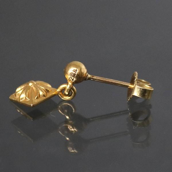 CHROME HEARTS 銀座店 クロムハーツ 22K ピラミッド プラス ドロップ ピアス ゴールド 97597 : atlantis ...