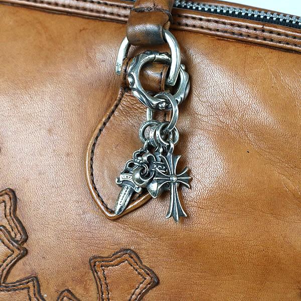 CHROME HEARTS 銀座店 クロムハーツ クロスパッチ スラウチー MO バッグ ハンドバッグ レザー シルバー SV925 ブラウン ...