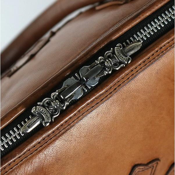 CHROME HEARTS 銀座店 クロムハーツ クロスパッチ スラウチー MO バッグ ハンドバッグ レザー シルバー SV925 ブラウン ...