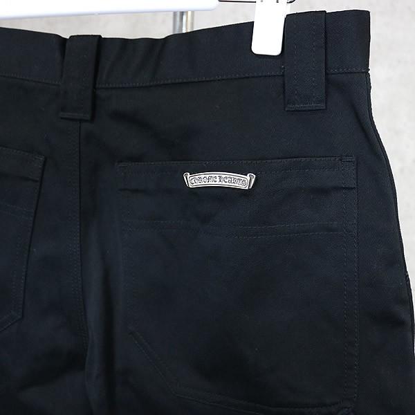 CHROME HEARTS 銀座店 クロムハーツ 美品 カーペンター ショーツ コットン SV925 メンズ 31インチ 黒 97683 ...