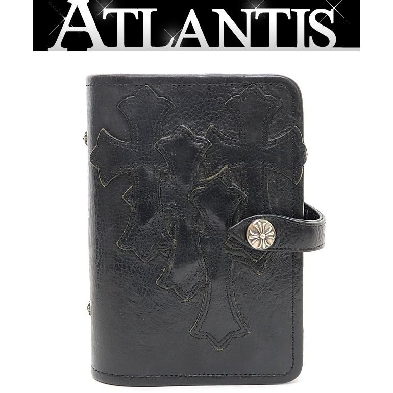 CHROME HEARTS 銀座店 クロムハーツ セメタリークロスパッチ アジェンダ 手帳カバー レザー シルバー SV925 黒 98291 ...