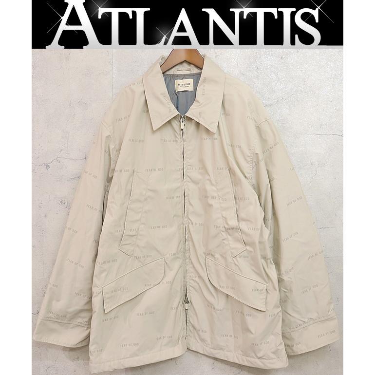 FEAR OF GOD 銀座店 フィアオブゴッド ロゴプリント ナイロン ジャケット メンズ size:S アイボリー 98310 ...