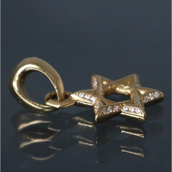 CHROME HEARTS 銀座店 クロムハーツ 22K スターオブダビデ チャーム パヴェダイヤ ペンダント ゴールド 98314 ...