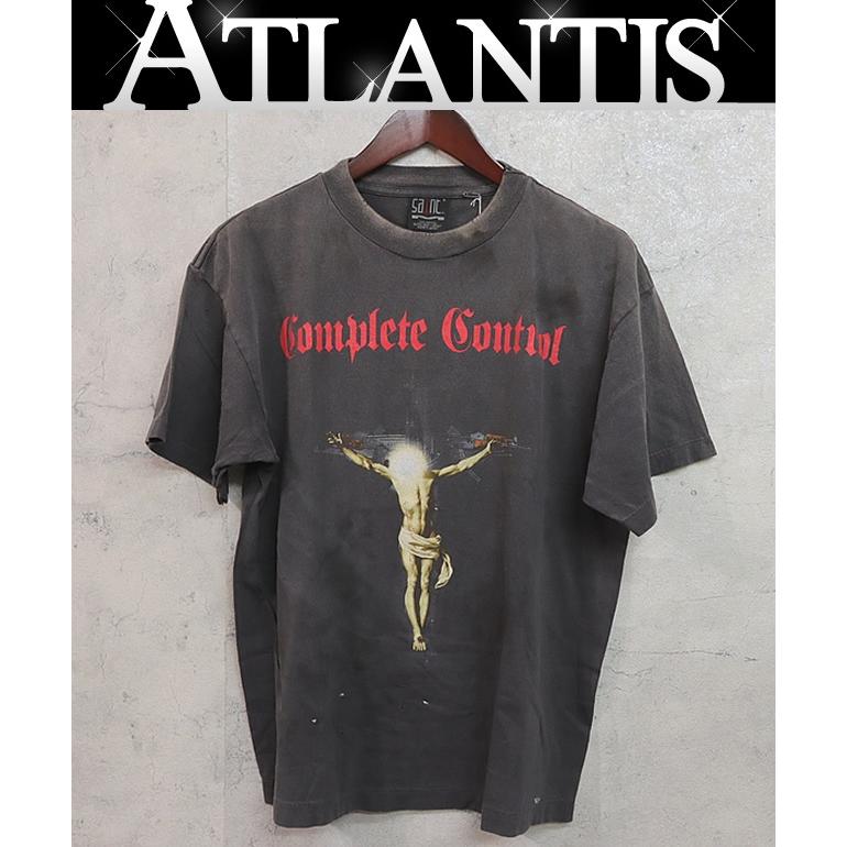 SAINT MICHAEL 銀座店 セント マイケル 新品 COMPLETE COMTROL Tシャツ メンズ sizeS 黒 98614 ...