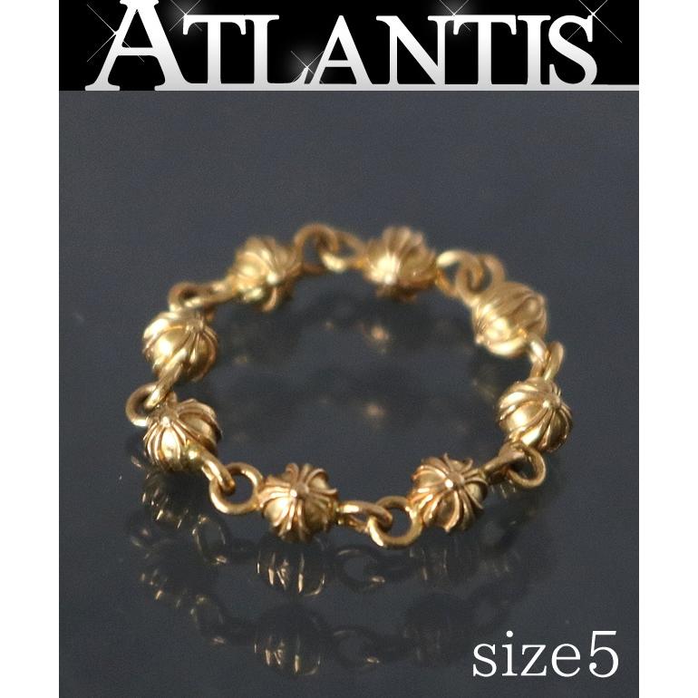 CHROME HEARTS 銀座店 クロムハーツ 22K ビーズリング 指輪 メンズ ゴールド 約5号 98756 : atlantis ...
