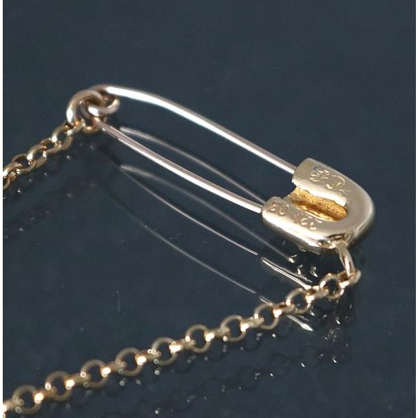 CHROME HEARTS 銀座店 クロムハーツ 新品 22K セーフティピン ネックレス 1Pダイヤ 16インチ メンズ ゴールド ...