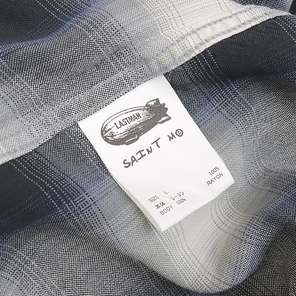 SAINT MICHAEL 銀座店 セント マイケル 新品 25SS Mxxxxxx × LASTMAN チェックシャツ size:L グレー ...