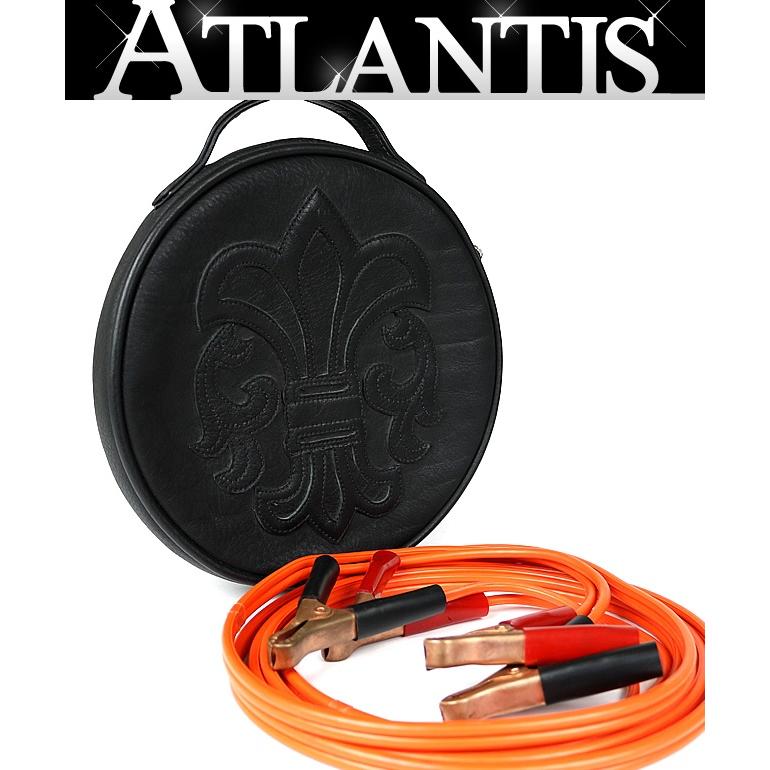 CHROME HEARTS 銀座店 クロムハーツ BSフレア ケーブル ケース バッグ レザー メンズ SV925 黒/オレンジ系 98910 ...