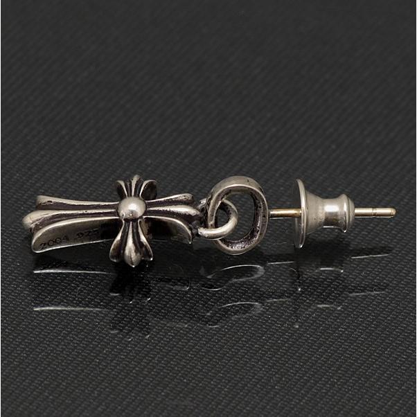 CHROME HEARTS 銀座店 クロムハーツ 新型 ベイビーファットクロス ドロップ ピアス メンズ シルバー SV925 98972 ...