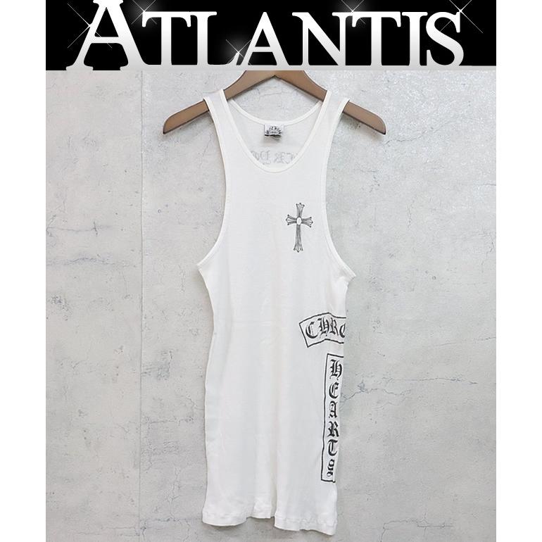 CHROME HEARTS 銀座店 クロムハーツ 【FUCK YOU】 Tバー ラージクロス プリント タンクトップ メンズ size:M 白 ...