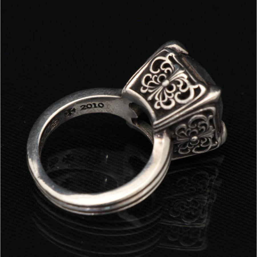 CHROME HEARTS 銀座店 クロムハーツ カクテル リング 指輪 メンズ シルバー SV925 約11号 99383 ...