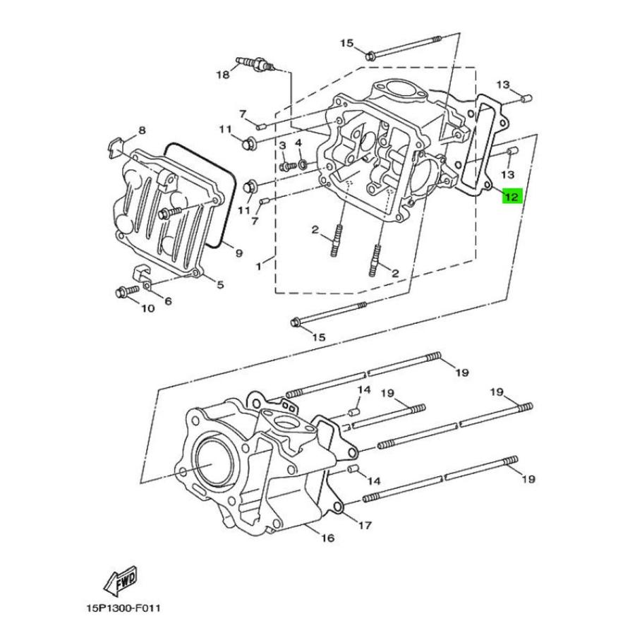 台湾ヤマハ純正 ジョグ50 JOG ビーノ50 Vino ガスケット シリンダーヘッド 10B-E1181-00 5ST-E1181-00互換 : アトラスダイレクトショップ - 通販 ...