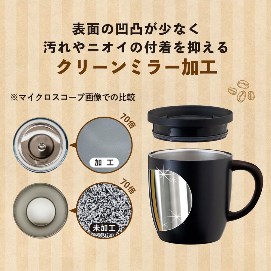 CURRENT（Atlas） 蓋付きマグカップ 260ml 保温 保冷 真空断熱 ステンレス ふた付き コーヒー用 ホット アイス 汚れにくい カフェリンク カレント アトラス ASMC ...