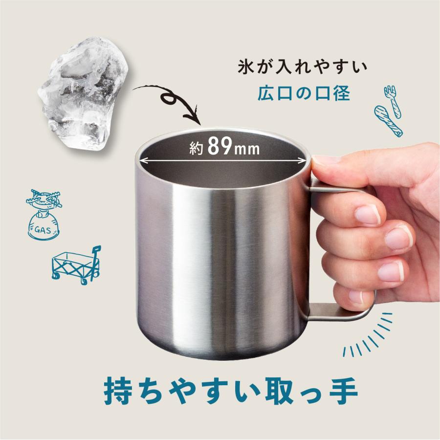WENS マグカップ 570ml 保冷 真空断熱 ステンレス マグ 食洗器対応 軽量 マット仕上げ アウトドア キャンプ 登山 トレッキング シルバー アトラス ASMS-570MT ...