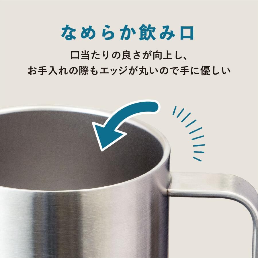 WENS マグカップ 570ml 保冷 真空断熱 ステンレス マグ 食洗器対応 軽量 マット仕上げ アウトドア キャンプ 登山 トレッキング シルバー アトラス ASMS-570MT ...