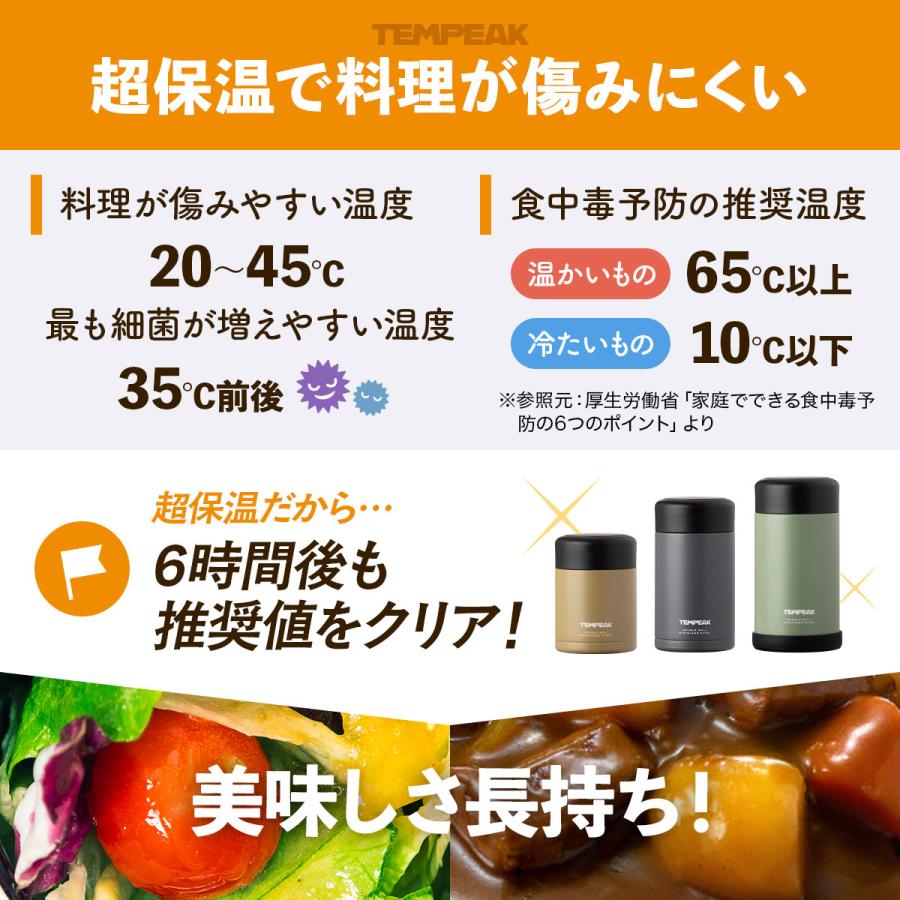 Atlas スープジャー 保温弁当箱 フードジャー 超保温 570ml 保温 保冷 真空断熱 ステンレス 弁当箱 TEMPEAK テンピーク ATFP アトラス ATFP-570 : アトラス ...