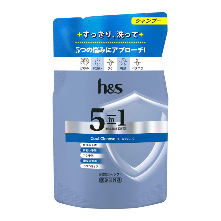 h&s P&G エイチアンドエス 5in1 クールクレンズ シャンプー つめかえ 290g : アットライフ - 通販 - Yahoo!ショッピング