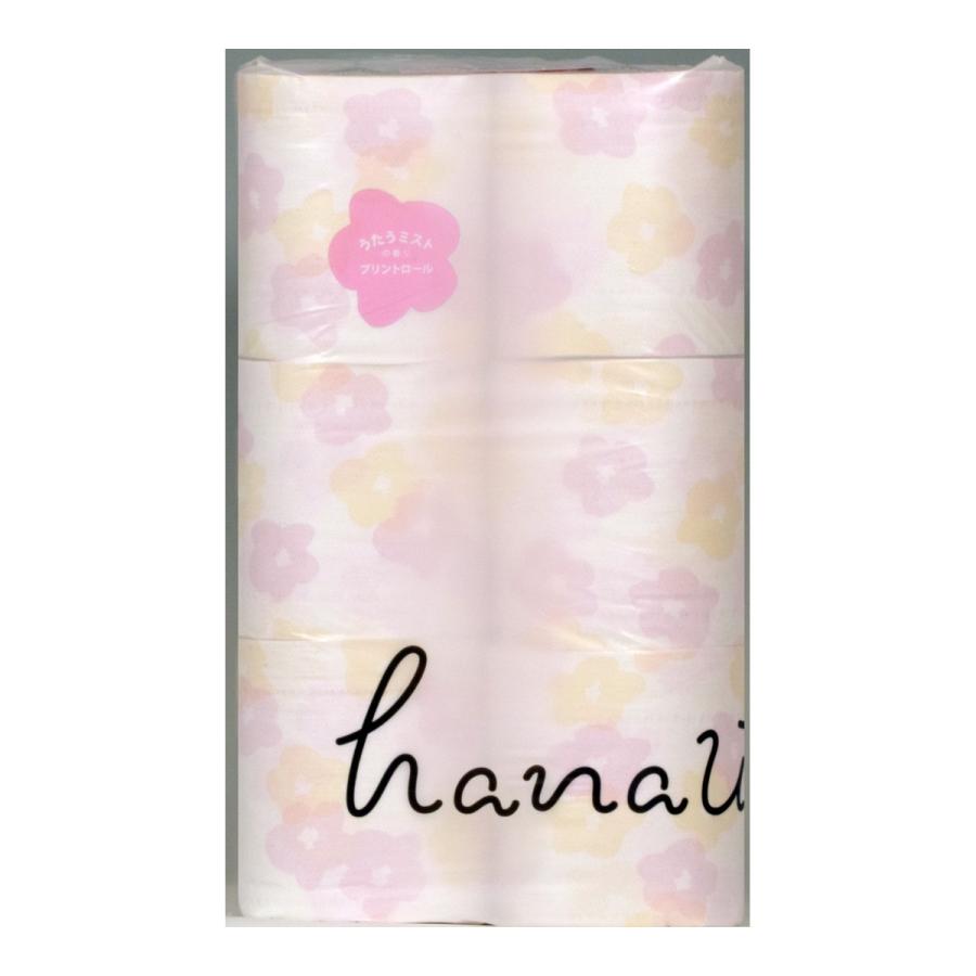 hanauta 【送料無料・まとめ買い×8個セット】西日本衛材 ハナウタ プリント 12ロール ダブル うたうミストの香り トイレットペーパー : アットライフ - 通販 - Yahoo!ショッピング